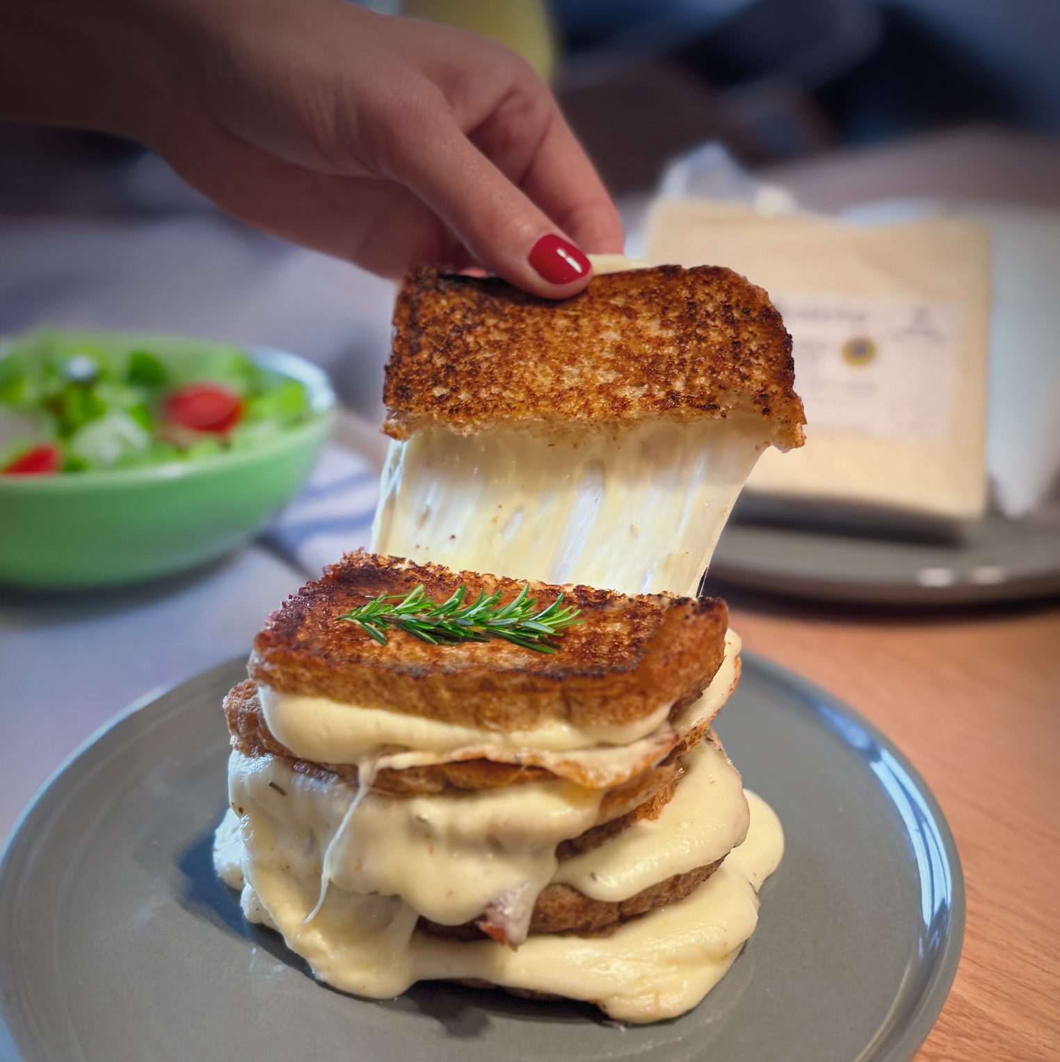 Grilled Cheese extra filantà la Tome fraîche de l’Aubrac IGP